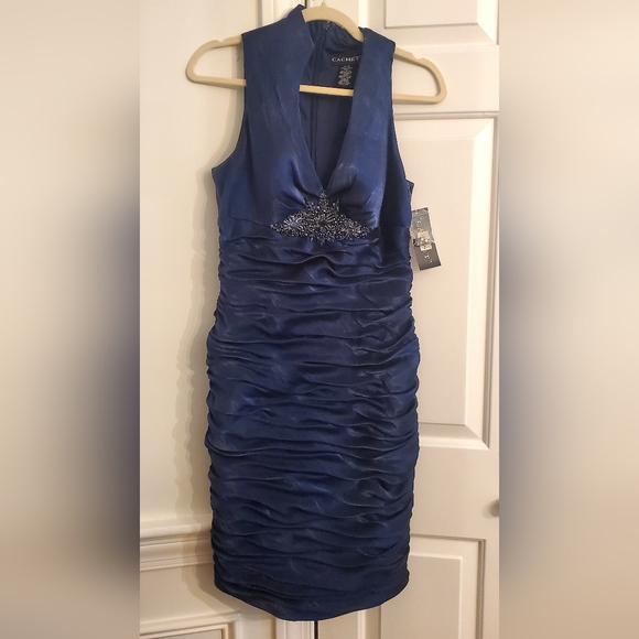 Cachet | Dresses | Cachet Deep Ocean Blue Formal Dress Nwt | Poshmark